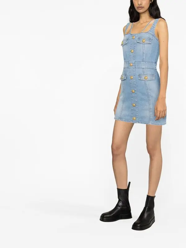 Balmain Sleeveless Denim Dress