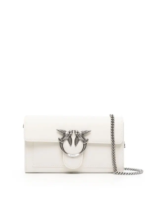 Pinko Logo-plaque Crossbody Bag - White