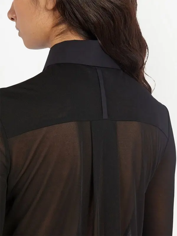 FERRAGAMO Semi-sheer Long-sleeve Blouse