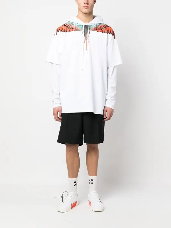 COUNTY OF MILAN Bird-print Layered Hoodie