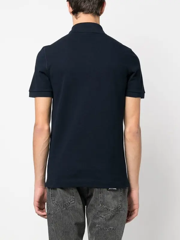 Dolce & Gabbana Dg Essentials Cotton Piqué Polo Shirt - Blue
