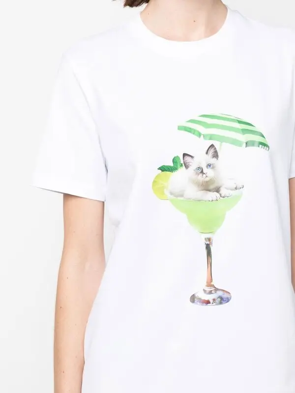 MSGM Graphic-print Crew-neck T-shirt