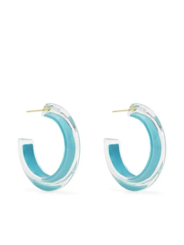 Alison Lou Small Jelly Hoop Earrings - Blue