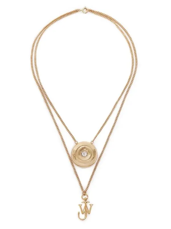 JW Anderson Logo-detail Layered Necklace - Gold