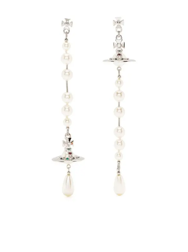 VIVIENNE WESTWOOD Broken Pearl Earrings - White