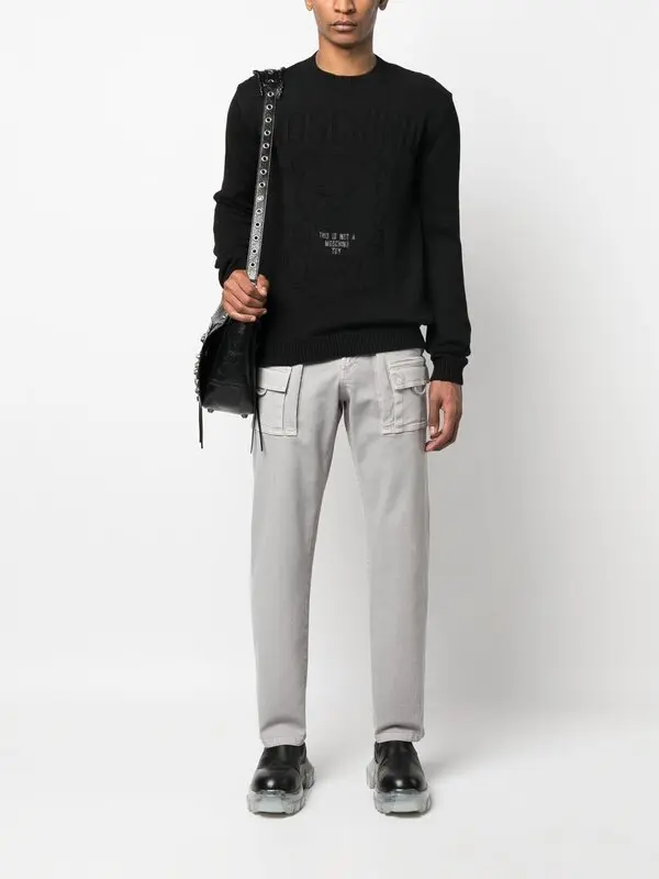 Moschino Slogan-intarsia Sweater