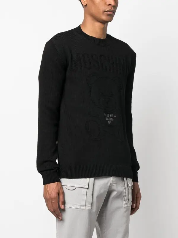 Moschino Slogan-intarsia Sweater