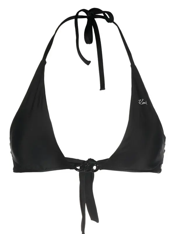 Karl Lagerfeld Karl Dna Triangle Bikini Top - Black
