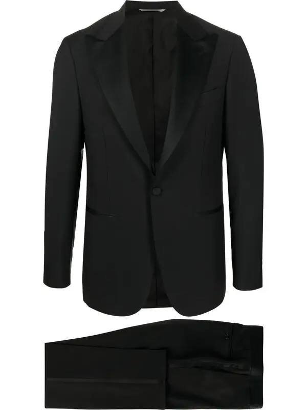 Canali Single-breasted Two-piece Suit - Black