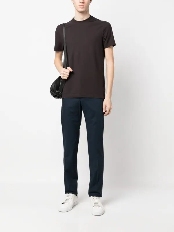 ZANONE Basic Round-neck T-shirt - Brown