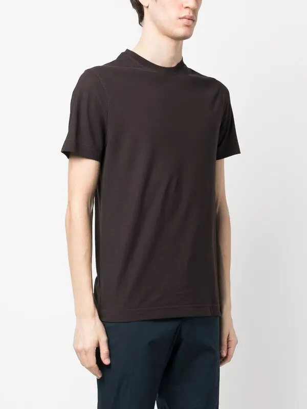 ZANONE Basic Round-neck T-shirt - Brown