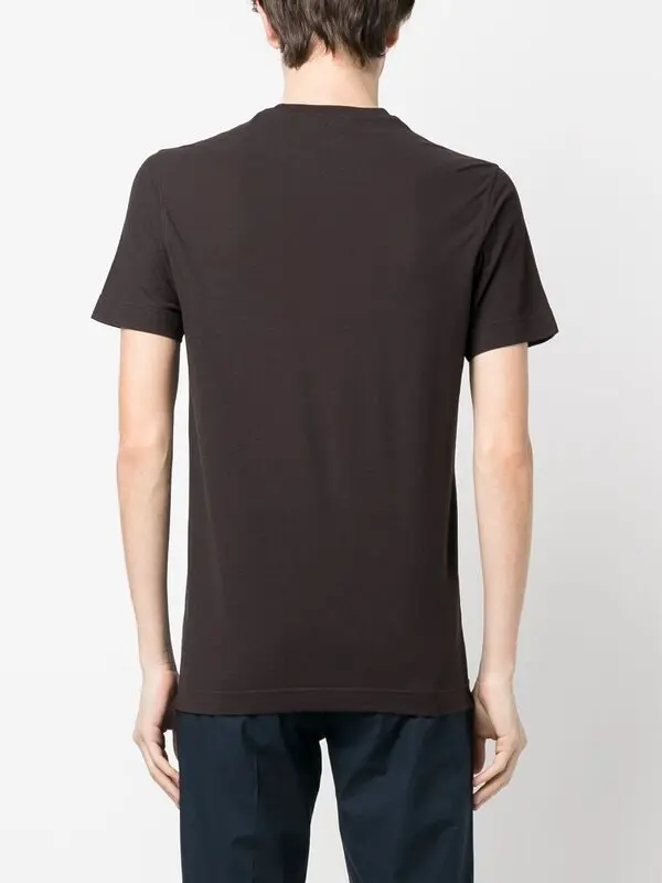 ZANONE Basic Round-neck T-shirt - Brown