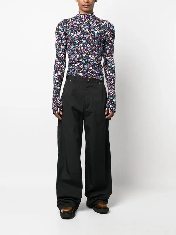 Off-White Floral-print Long-sleeve T-shirt