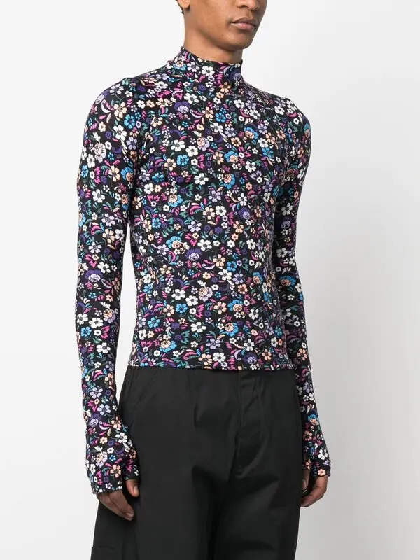 Off-White Floral-print Long-sleeve T-shirt