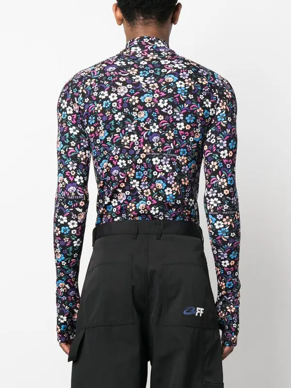 Off-White Floral-print Long-sleeve T-shirt