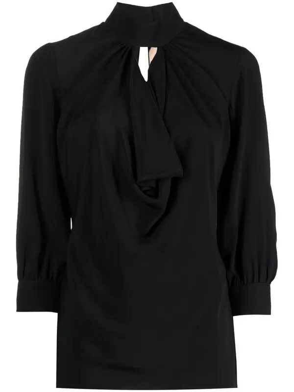N°21 Ruched Keyhole Neck Blouse