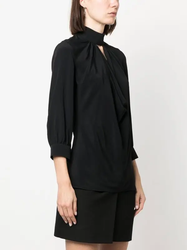 N°21 Ruched Keyhole Neck Blouse
