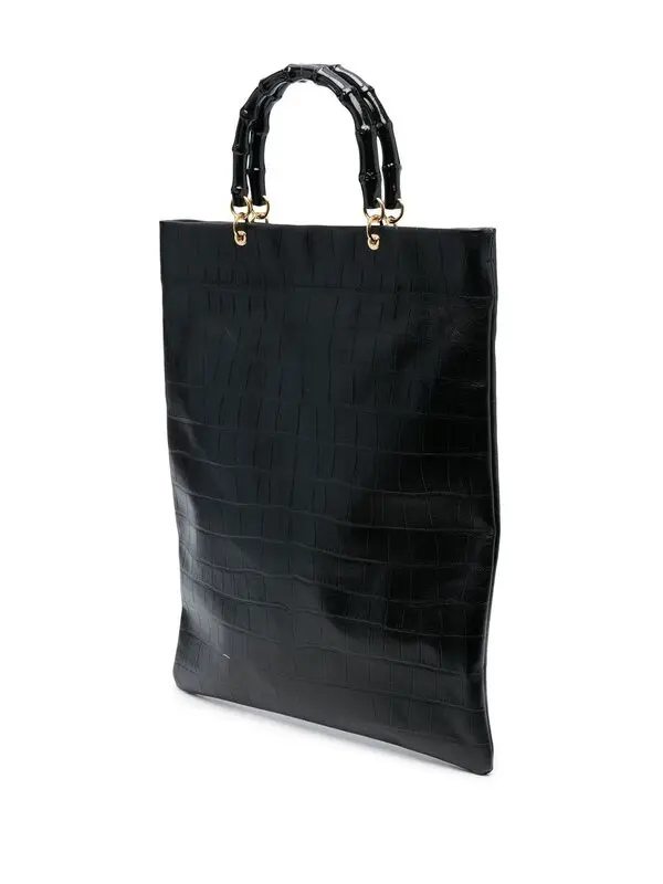 JIL SANDER Crocodile-effect Leather Tote