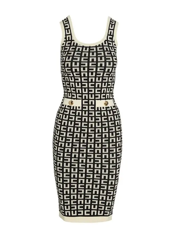 Elisabetta Franchi Logo Midi Dress