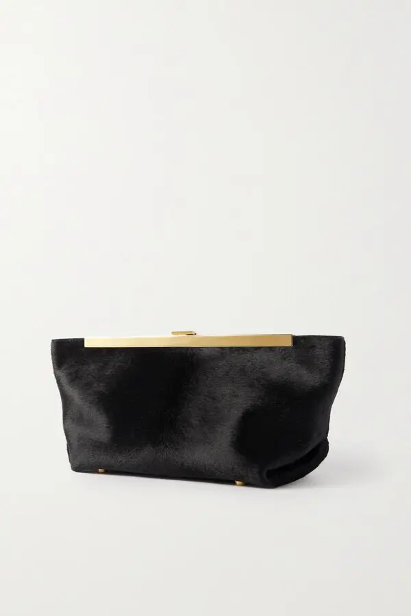 Khaite Aimee Calf Hair Clutch