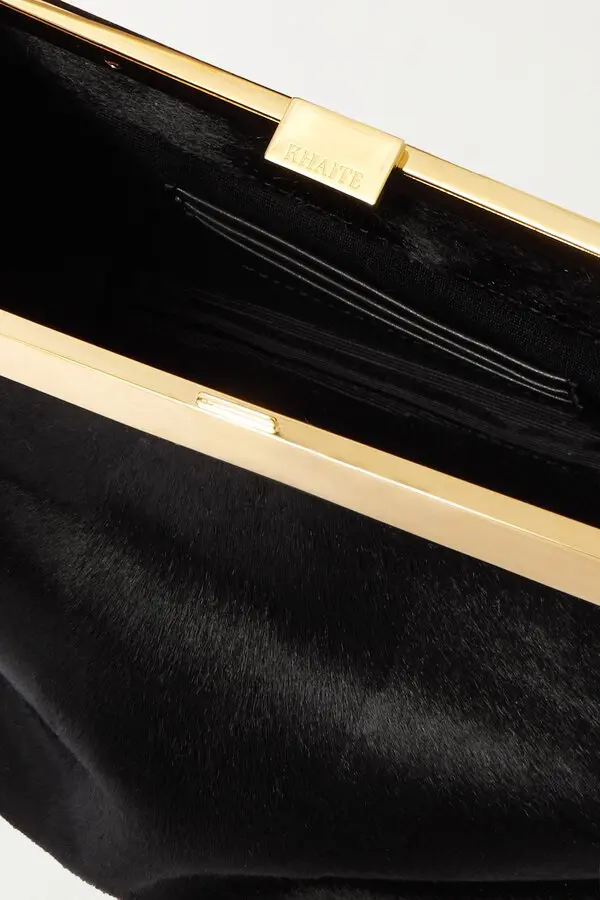 Khaite Aimee Calf Hair Clutch