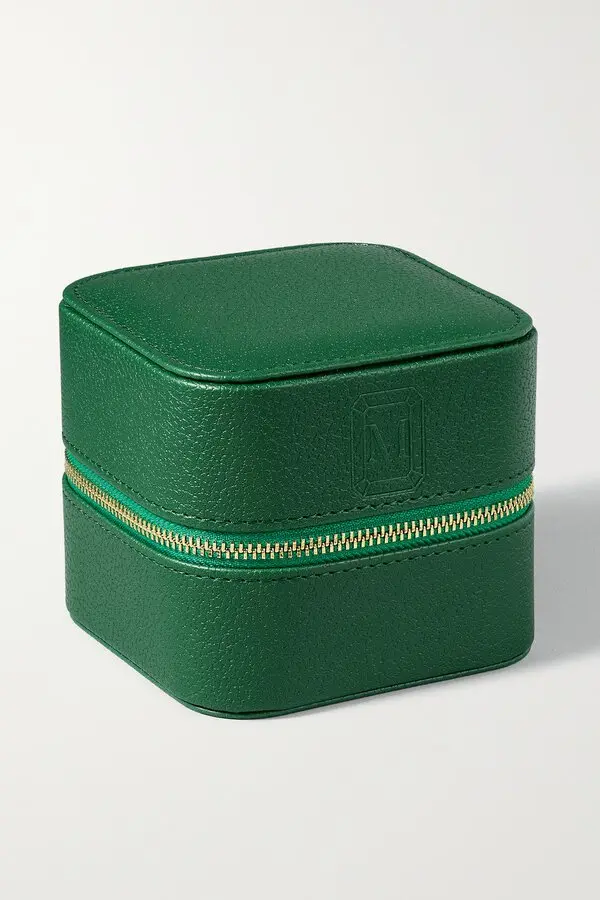 Mateo Vegan Leather Jewelry Case - Green
