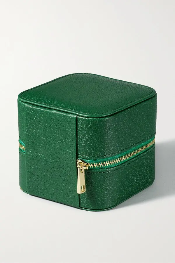 Mateo Vegan Leather Jewelry Case - Green