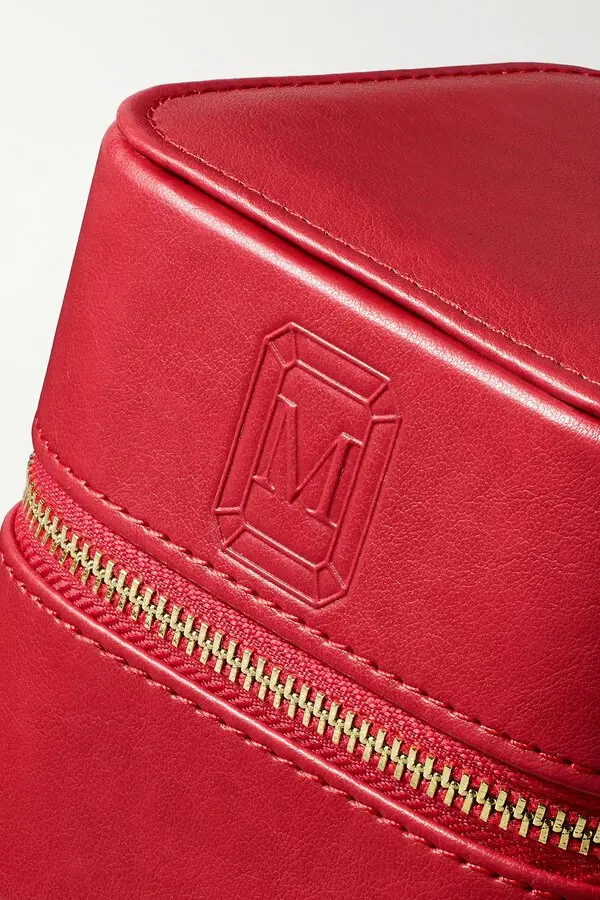 Mateo Vegan Leather Jewelry Case - Red