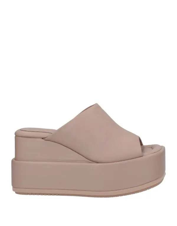 PALOMA BARCELO Wedge Sandals - Dove Grey