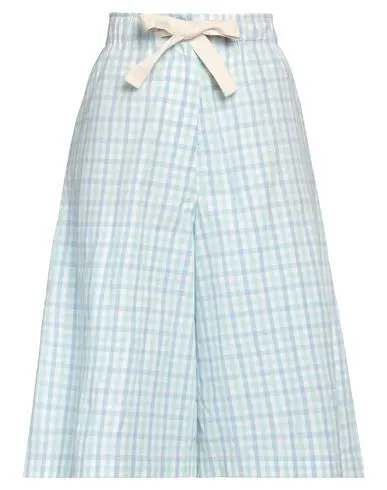 SEMICOUTURE Checked Cotton Chinos - Sky Blue