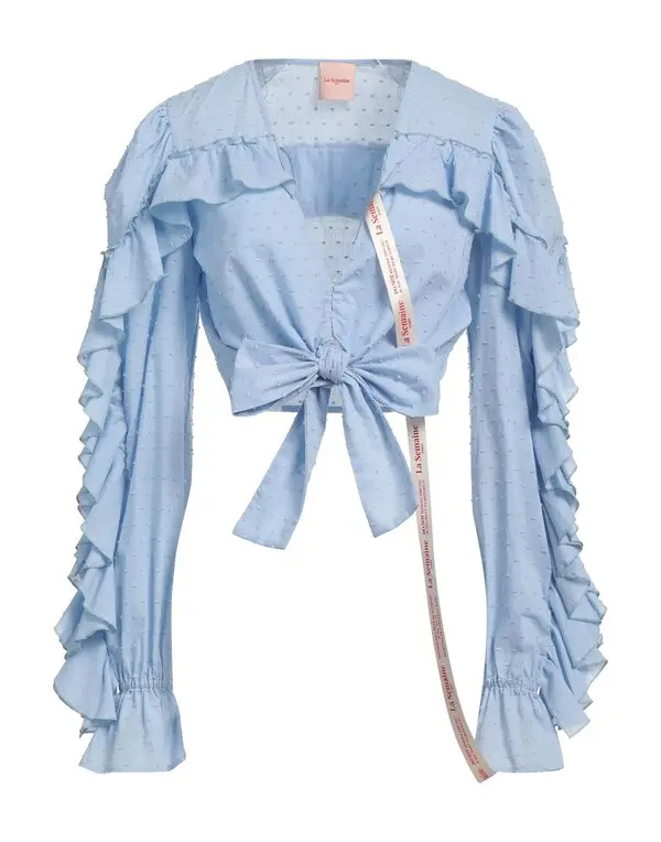 LA SEMAINE PARIS Ruched Top - Blue