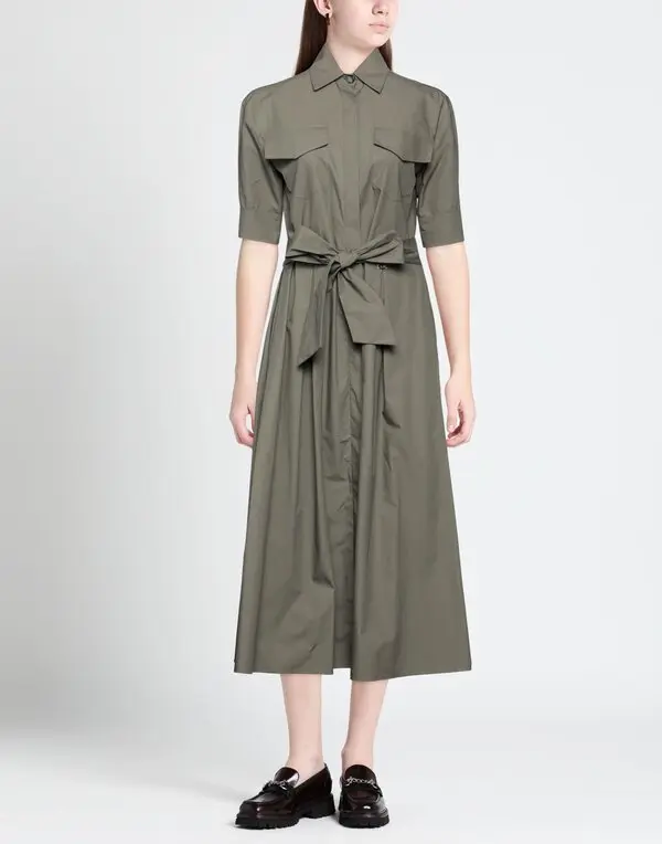 ANNA MOLINARI Midi Shirt Dress - Green