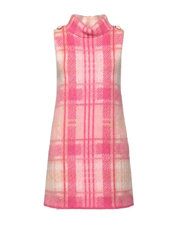 Elisabetta Franchi Mini Dress With Tartan Pattern