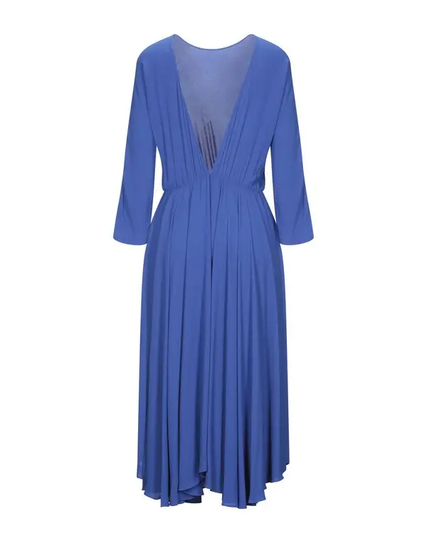 JUCCA Bright Polyester Midi Dress - Blue