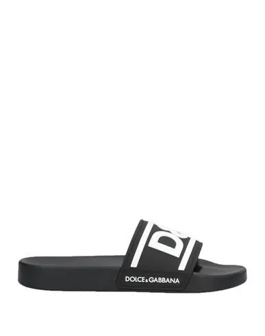 Dolce & Gabbana Synthetic Fiber Pool Slides - Black