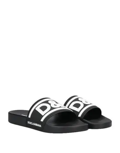 Dolce & Gabbana Synthetic Fiber Pool Slides - Black