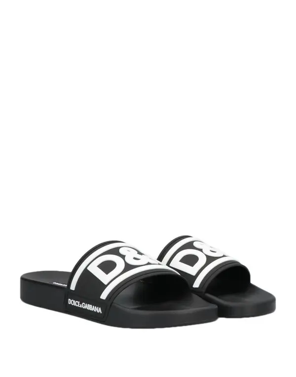 Dolce & Gabbana Synthetic Fiber Pool Slides - Black