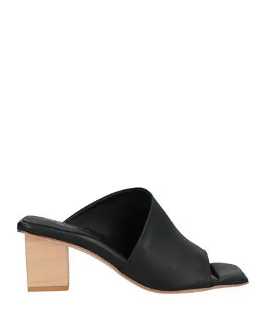 EQUITARE Leather Slide Sandals - Black
