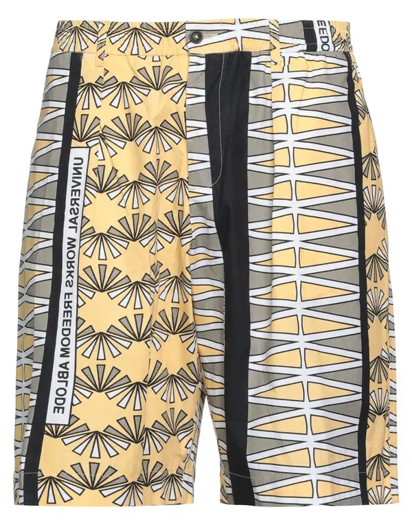 Universal Works Cotton Multicolor Printed High Waisted Shorts