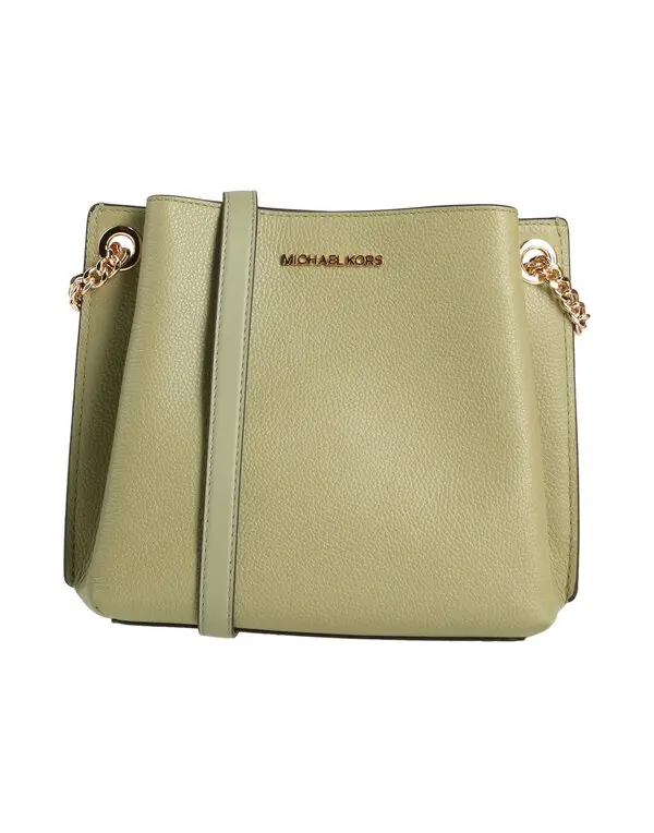 Michael Kors Leather Cross-body Bucket Bag - Sage Green