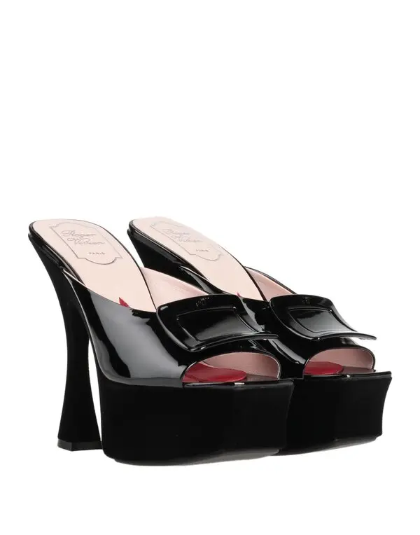 ROGER VIVIER Sandals In Soft Leather - Black