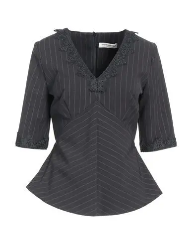 ANGELO MARANI Pinstriped Crepe Top