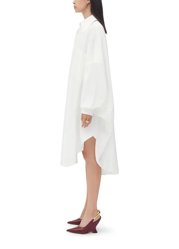 Bottega Veneta Compact Cotton Dress - White | Editorialist