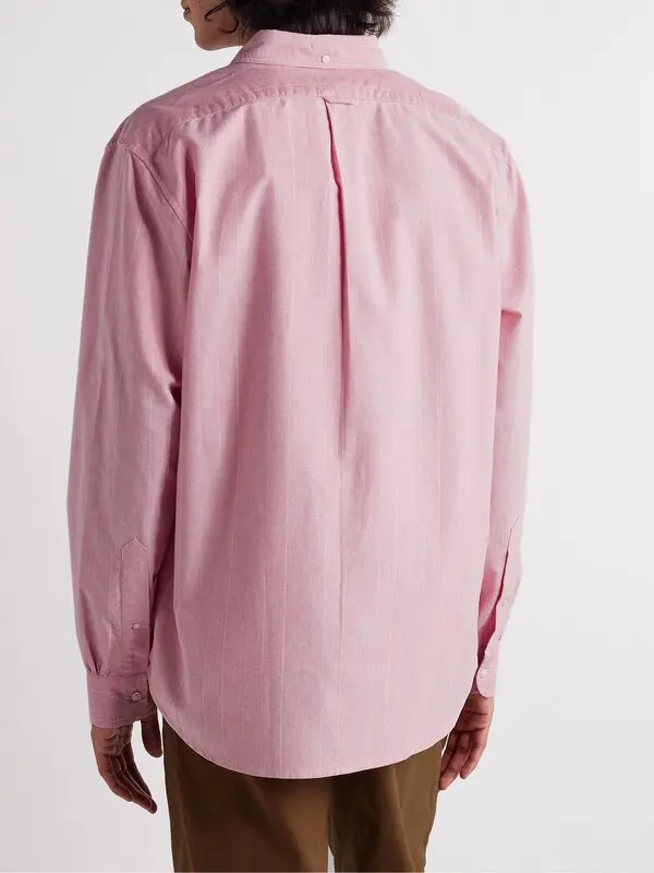 J. Crew Button-down Collar Striped Cotton Oxford Shirt Xs