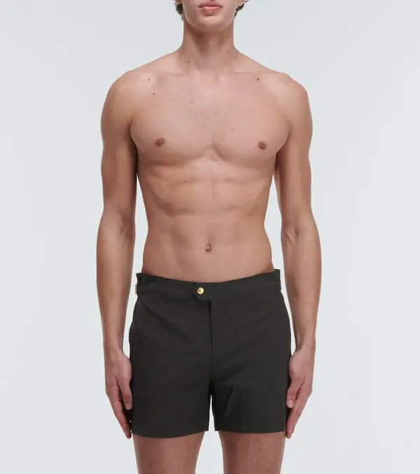 TOM FORD Side-buckle Swim Trunks - Black