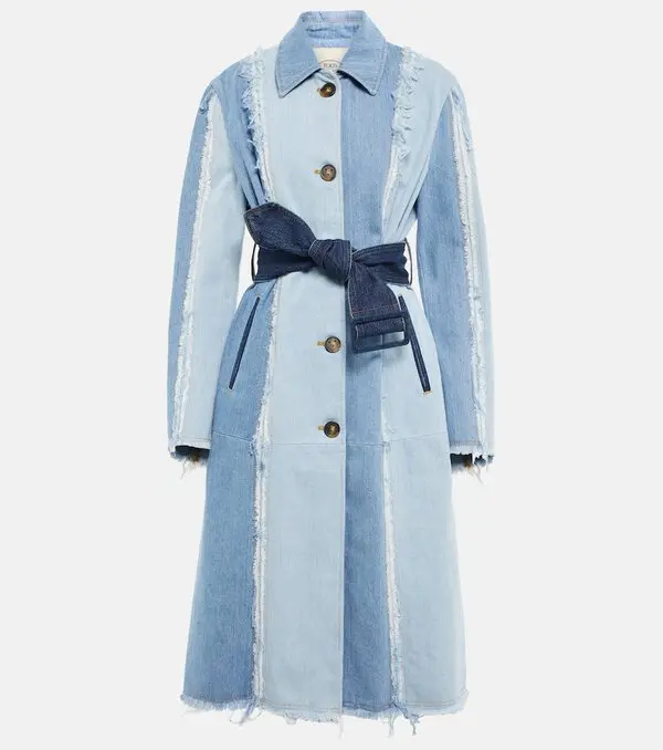 TOD'S Belted Denim Coat