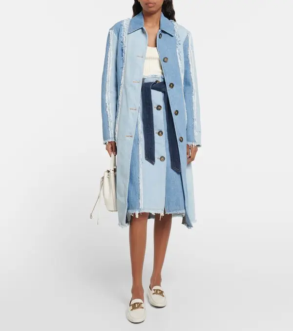 TOD'S Belted Denim Coat
