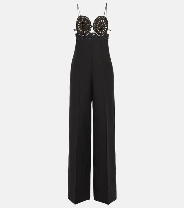 Stella McCartney Broderie Anglaise Jumpsuit - Black