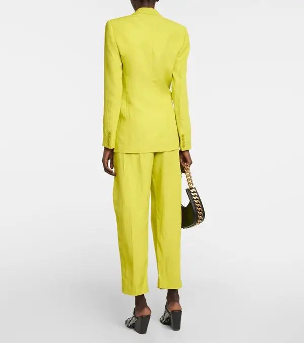 Stella McCartney Double-breasted Linen-blend Blazer