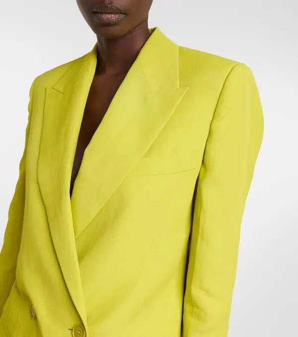 Stella McCartney Double-breasted Linen-blend Blazer